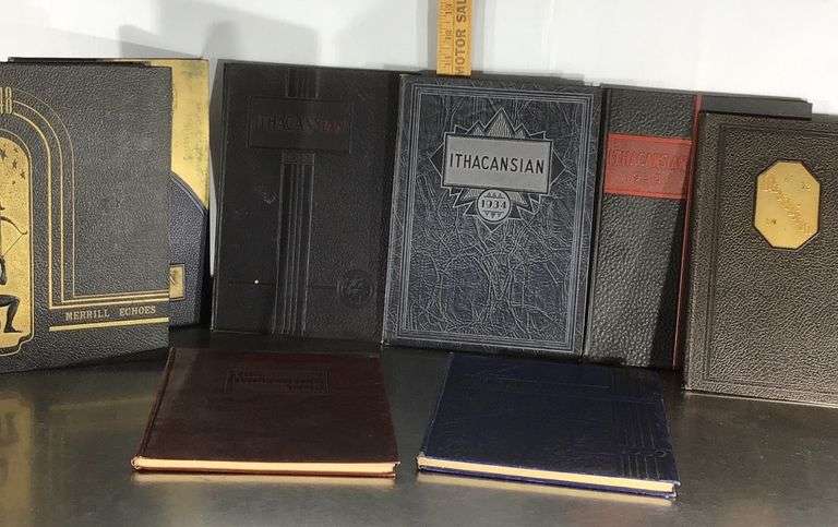 Ithaca Year Books 1935-1940& Merrill Year Book 1948 - Sherwood Auctions