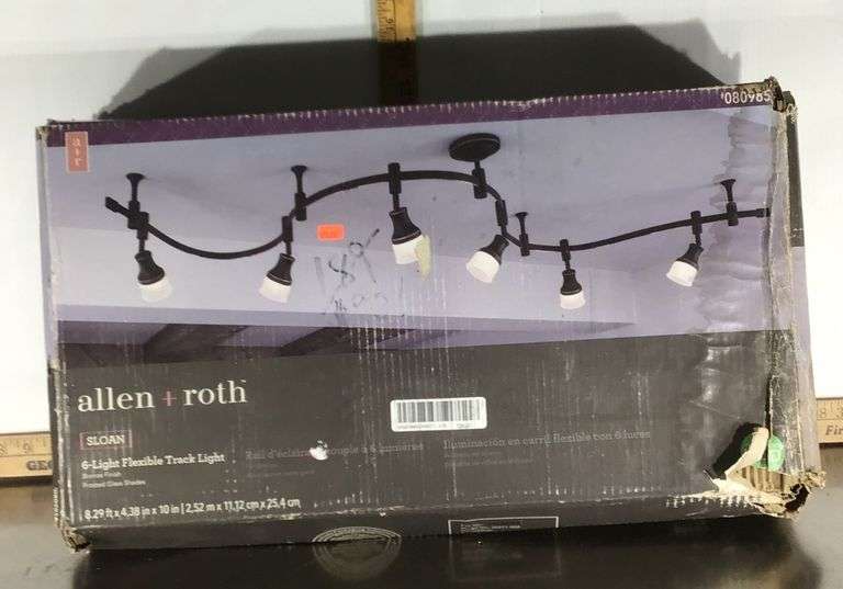 NEW IN BOX! allen + roth 6-Light Flexible Track Light - Sherwood Auctions