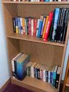 Tall Wood Bookshelf w/ Book Collection - Sherwood Auctions