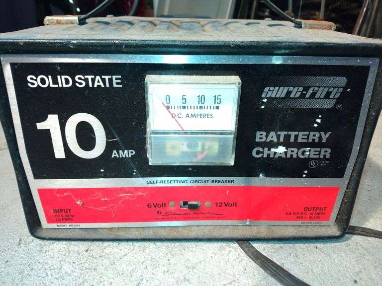 Sure-Fire 10 Amp Battery Charger, Blitz 12 Quart Oil Drain, Funnel ...