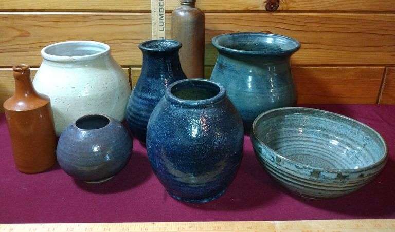 Nice Lot of Handmade Pottery Peices - Sherwood Auctions