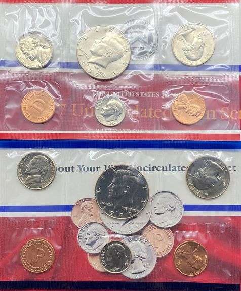 1987 U.S. Mint Uncirculated Coin Set - Sherwood Auctions