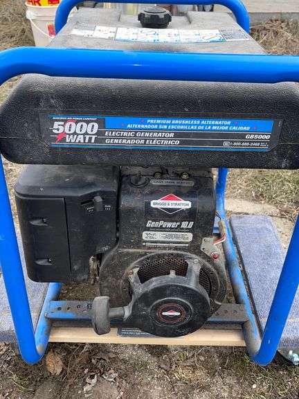 DeVilbiss 5000 watt Electric Generator w/ Briggs & Stratton GenPower 10 ...