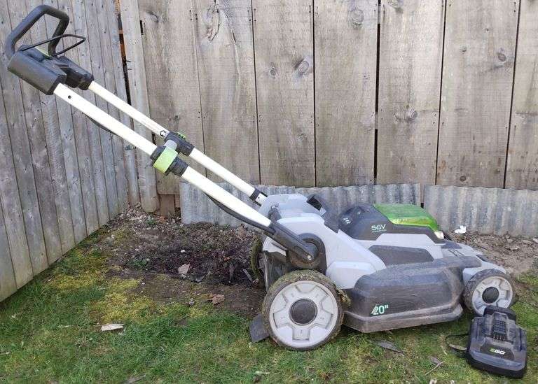 EGO 56V Lithium-Ion Electric Lawnmower w/ Battery + Charger - Sherwood ...