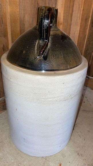 Blue Crown 5 Gallon Two-Tone Stoneware Jug & “Blue Five” 5 Gallon ...