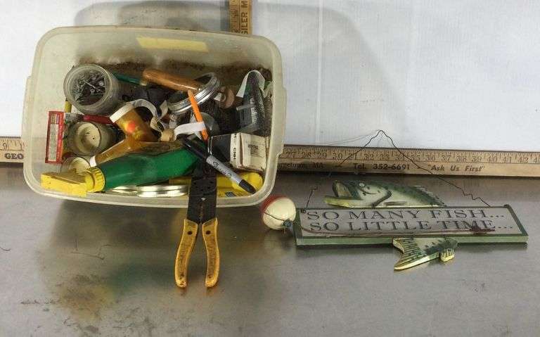 Fish Sign, Wire Cutters, Grinder - Sherwood Auctions