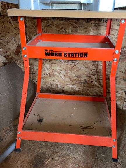 Hirsh Orange Metal Work Station 30” tall, top is 20”x18” - Sherwood ...