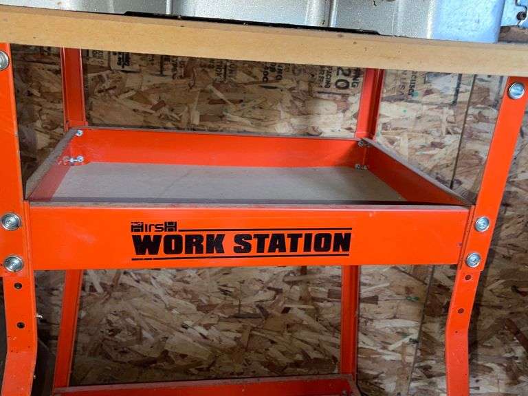 Hirsh Orange Metal Work Station 30” tall, top is 20”x18” - Sherwood ...