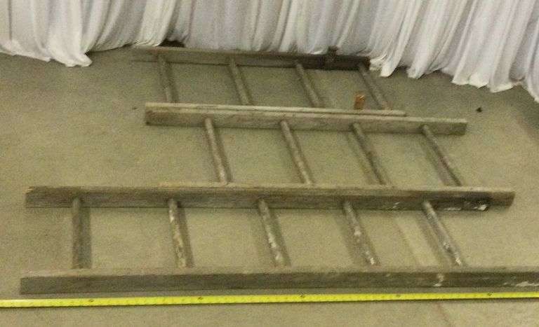 (3) Wood Ladder Pieces - Sherwood Auctions