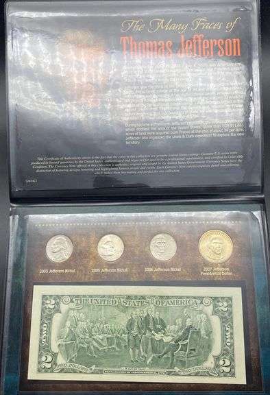 The Many Faces Of Thomas Jefferson Coin & Currency Set - Sherwood Auctions