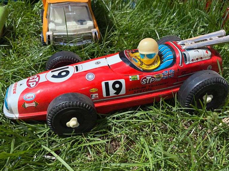 STP Tin Racer, Tonka Dump Truck, Space Patrol Tin Rocket, Tonka Buggy ...