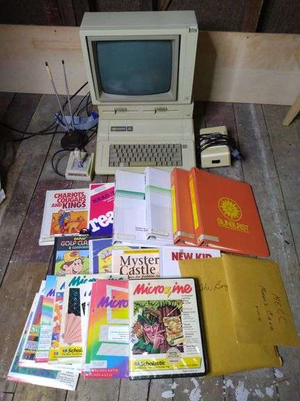 1983 Apple IIe Desktop Computer, Assortment of Games + Programs ...