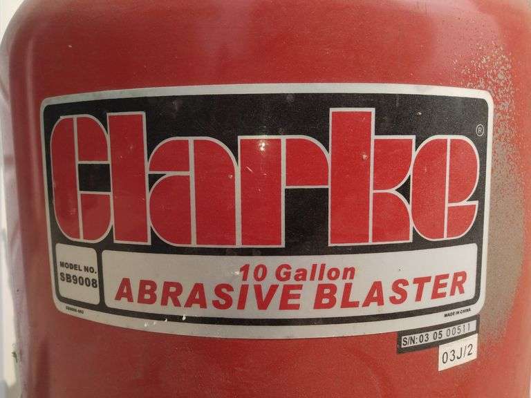 Clarke 10 Gallon Abrasive Blaster Model #SB9008 (35" H, 12" D ...