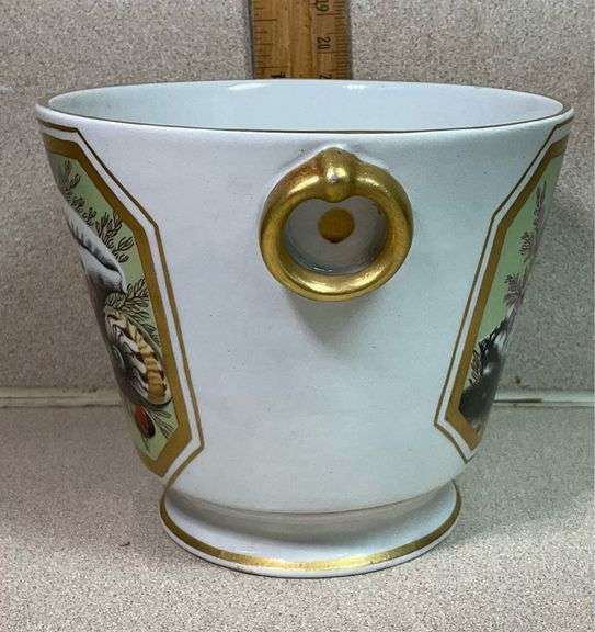 Vintage Numbered Mottahedeh Design Italian Cachepot with Lid - Sherwood ...