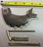 5 Vintage Asian Solid Brass Koi/Carp Cabinet/Chest Locks with Slide ...