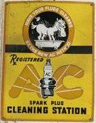 AC Spark Plug Metal Sign 17”x13” - Sherwood Auctions