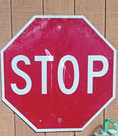Stop Sign Road Sign - Sherwood Auctions