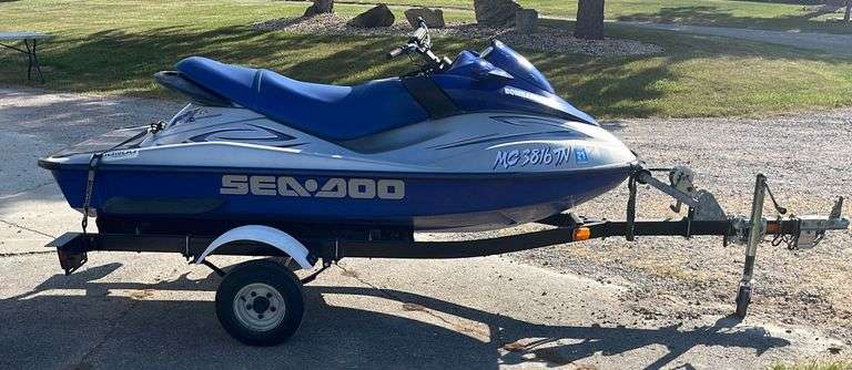 2001 SEADOO Bombardier RX Wave Runner w/ Towable Trailer + Has New ...