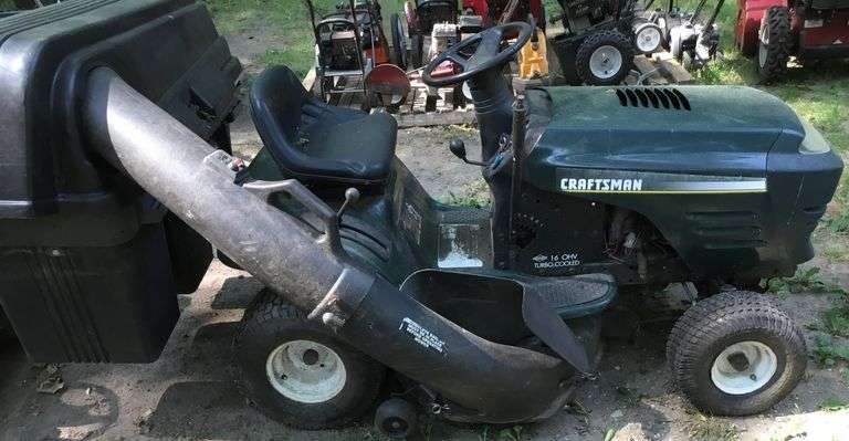 Craftsman Riding Mower and Bagger Attachment - Sherwood Auctions
