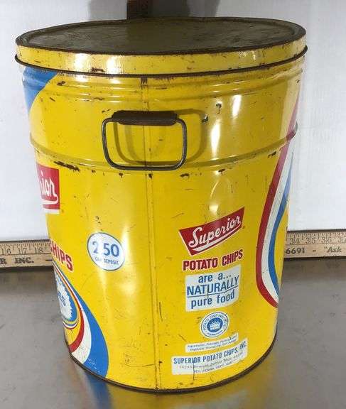 Superior Potato Chip Tin - Sherwood Auctions