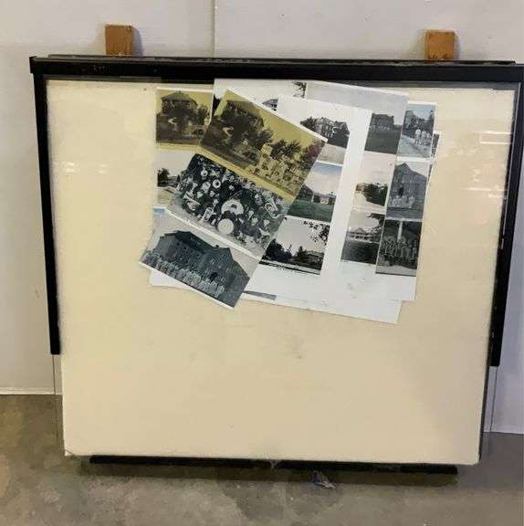 Bulletin Board Glass Case 28” X 27” Sherwood Auctions