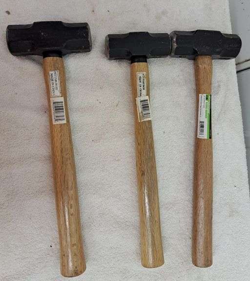 Six New Sledge Hammers & Hammers - Sherwood Auctions