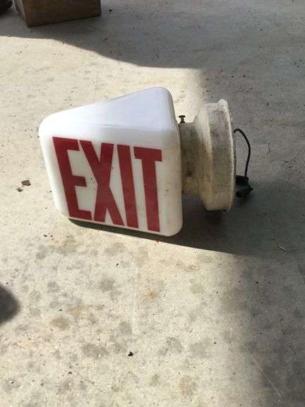 Vintage Exit Sign - Sherwood Auctions