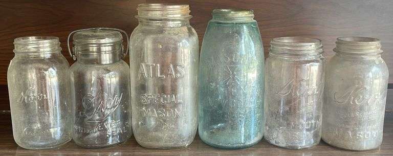 Masons Patent Nov. 30th 1858 Jar, Atlas Special Mason Jar, & Kerr Jars ...