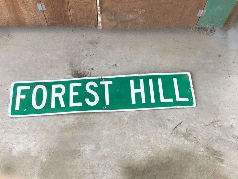 42”x9” Forest Hill Road Sign - Sherwood Auctions