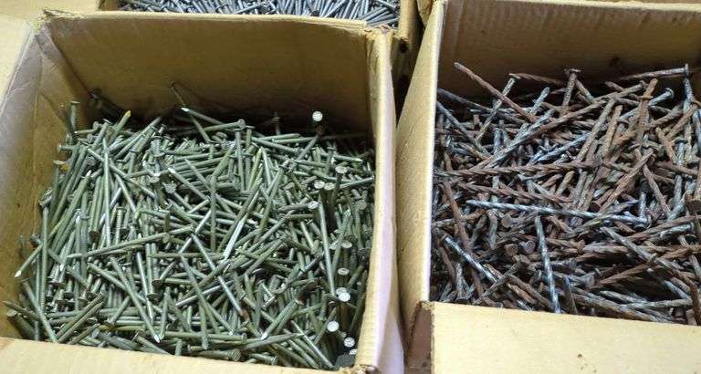 Pole Barn Spikes & Nails + More Hardware - Sherwood Auctions