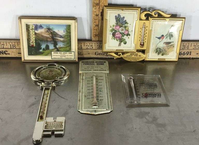 Assorted Vintage Thermometers - Sherwood Auctions