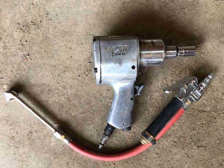 Campbell Hausfeld Pneumatic 1/2” Pin Clutch Impact Wrench + Compressor ...
