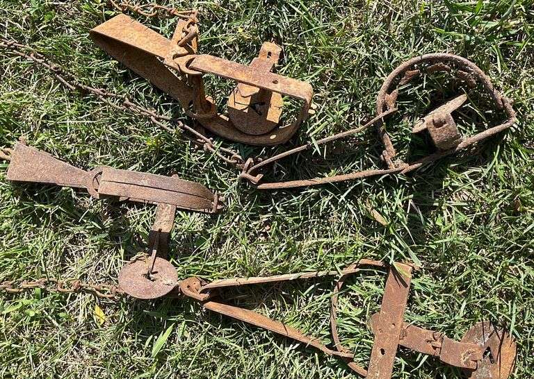 Thirteen Victor Animal Foot Traps - Sherwood Auctions