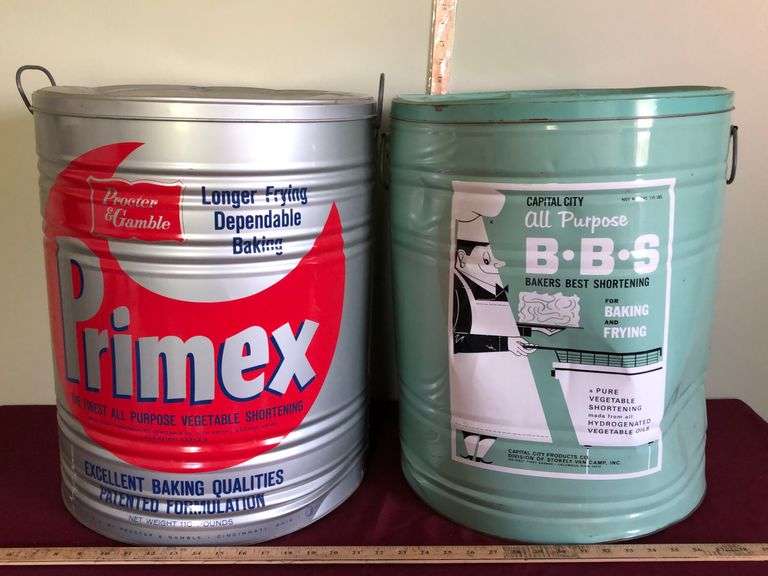 Capital City Bakers Best Shortening Metal Container + Primex Vegetable ...