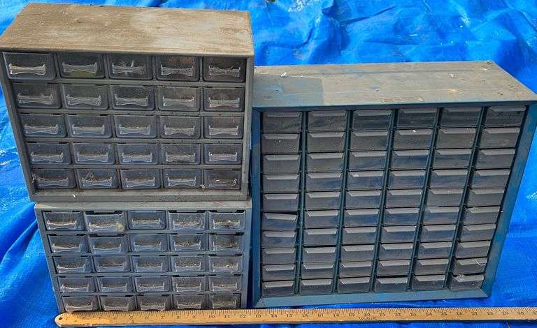 Akro Mils 60 drawer Storage Box + Two 25 Drawer Storage Boxes ...