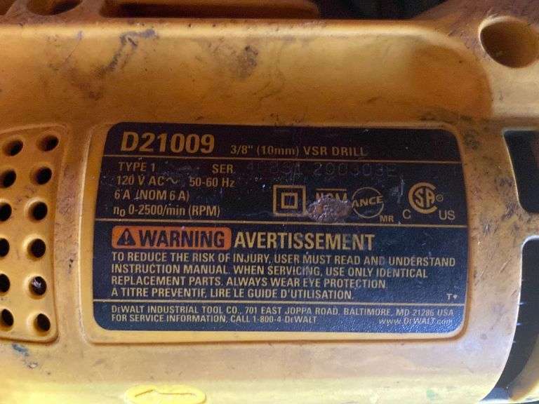 Dewalt 3/8 VSR Drill (D21009), Skil Recipricating Saw (9206), Black ...