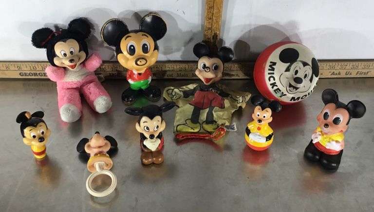 Vintage Mickey and Minnie Mouse Rubber Toy Dolls - Sherwood Auctions