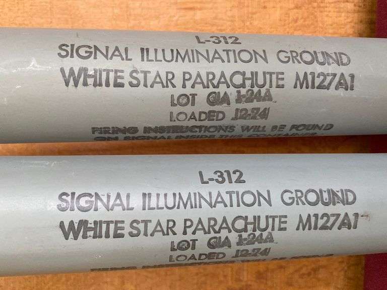 1974 White Star Signal Illuminated Ground Parachutes M127A1- Condition ...