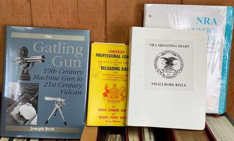 Nice Collection of Fire Arm Related, NRA & Reloading Books - Sherwood Auctions