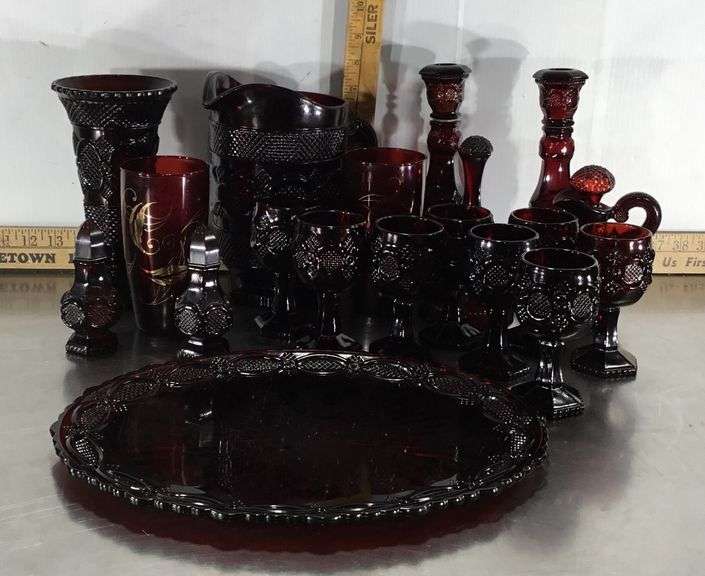 Avon Red Glassware - Sherwood Auctions