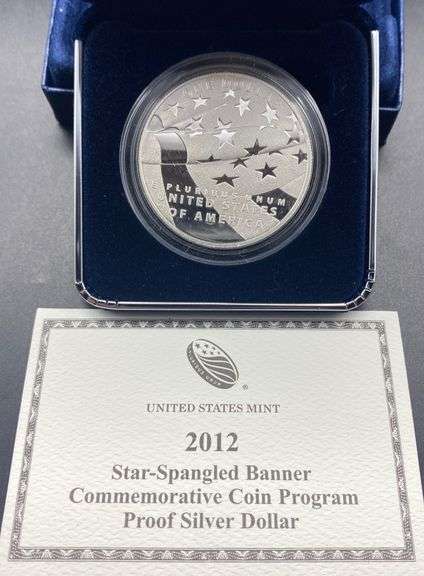2012 U.S. Mint Star-Spangled Banner Proof Silver Dollar - Sherwood Auctions