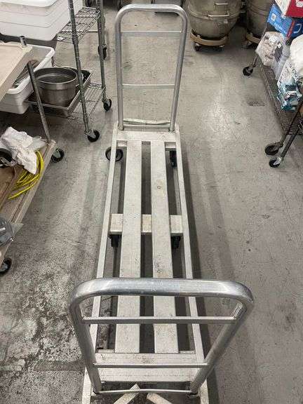 Aluminum U-Boat Stocking Cart 5ft x 18"D (40"H Removable Handles ...