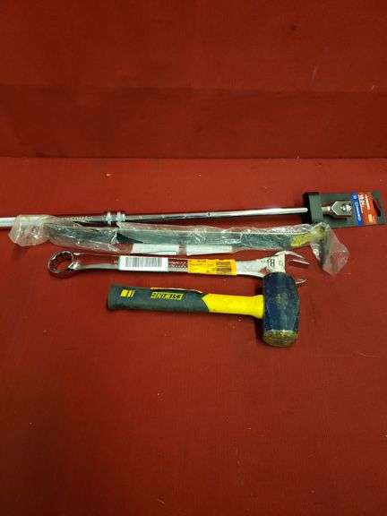 Estwing 3lbs Hammer, Estwing Crowbar, Husky Combo Wrench, Husky 18-24in ...