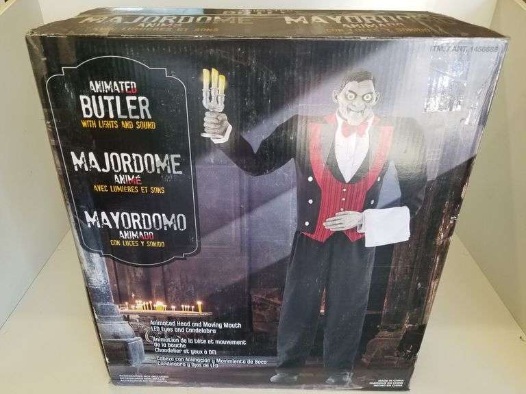 Animated Butler 44"x83" Lights and Sound - Sierra Auction Management Inc