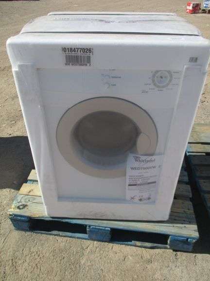 WHIRLPOOL WED7500VW 24 Inch 3.8 cu. ft. Electric Dryer with 11 Dry ...