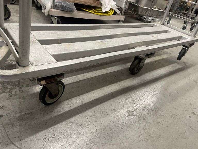 Aluminum U-Boat Stocking Cart 5ft x 18"D (40"H Removable Handles ...