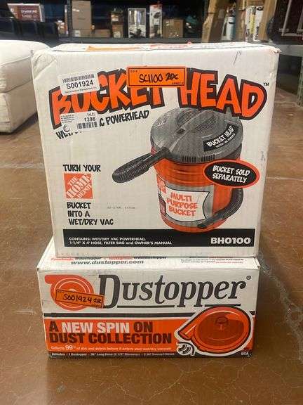 Bucket Head Wet/Dry Vac Powerhead, Dustopper Dust Collector - Sierra ...