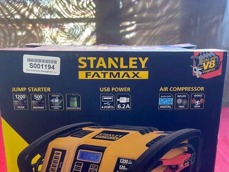Stanley FatMax Jumper Starter and Air Compressor - Sierra Auction ...