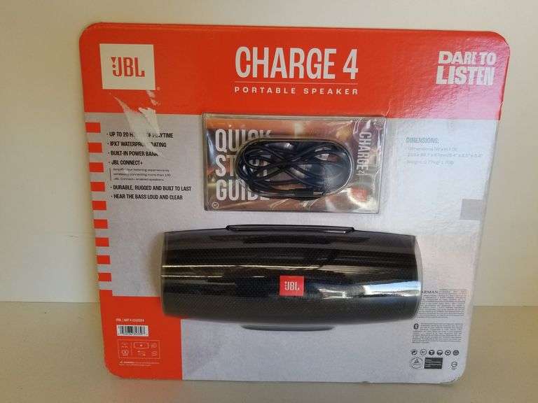 JBL Charge 4 Portable Speaker - Sierra Auction Management Inc