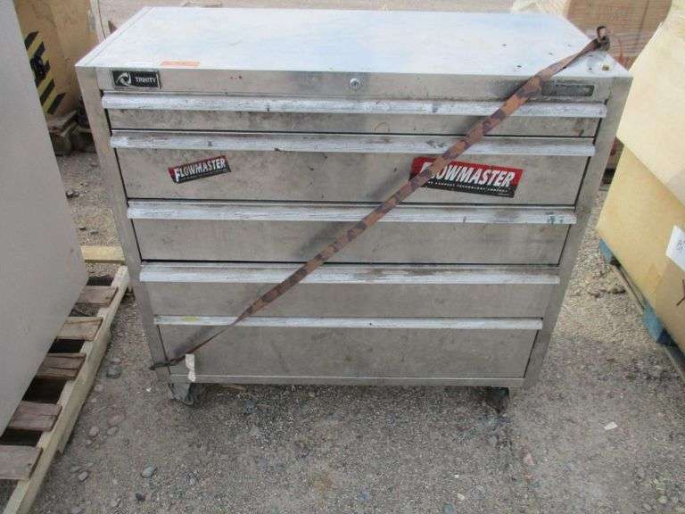 Rolling 4-Drawer Stainless Steel Trinity Tool Box - Sierra Auction ...